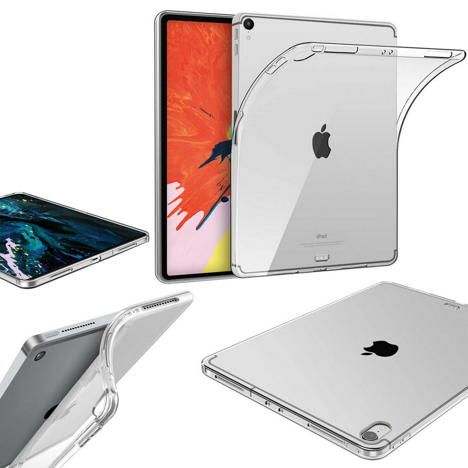 TPU Silicon Case Transparent Clear Gel Cover for Apple iPad Air Mini